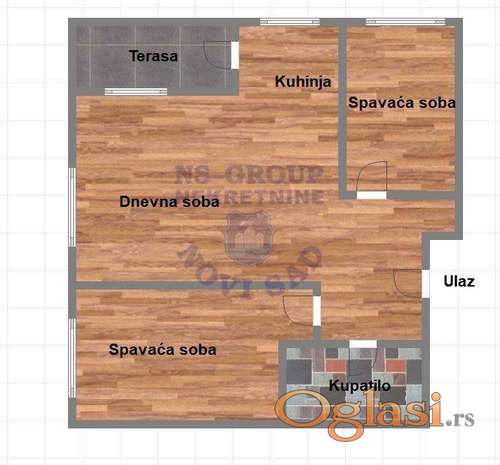 odličan trosoban, prvi sprat, 60m2, ima PDV