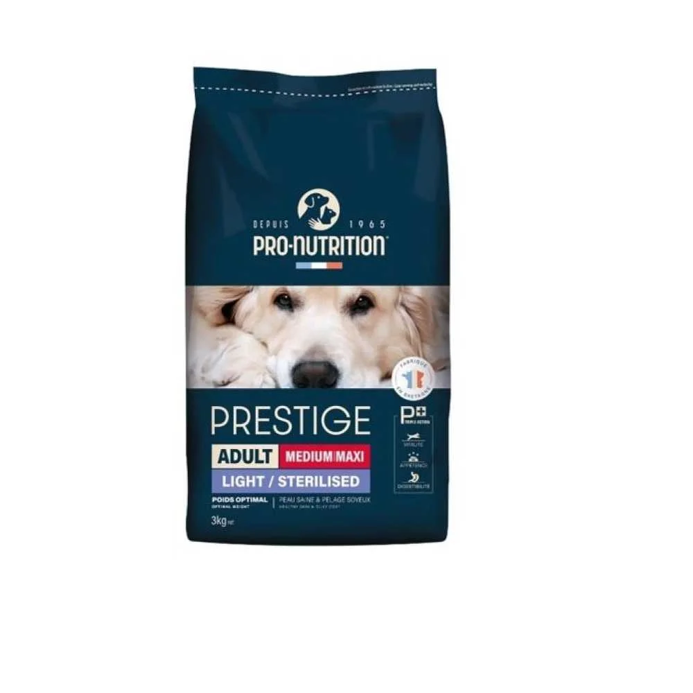 Pro Nutrition Prestige Dog hrana za pse - Medium/Maxi Light Sterilised 3kg AKCIJA 1+1 GRATIS!