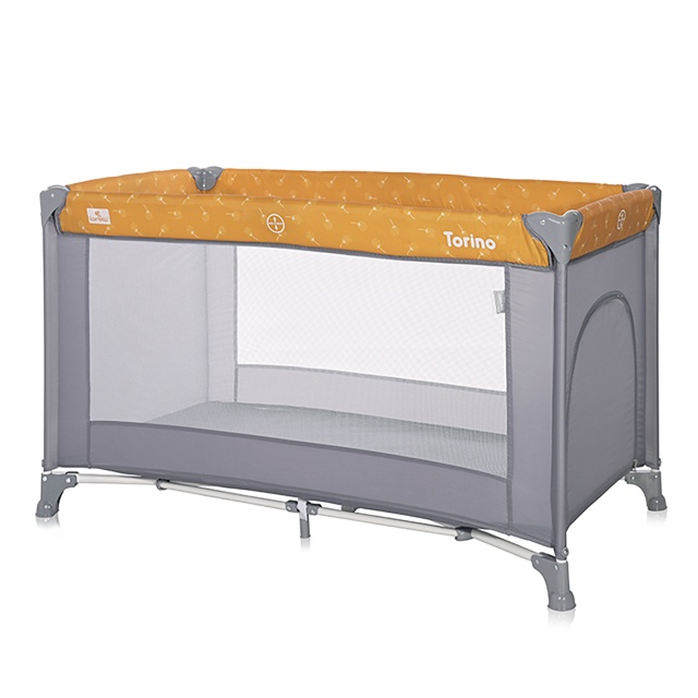 Lorelli TORINO 1 nivo prenosivi krevetac za bebe Lemon Curry Floral