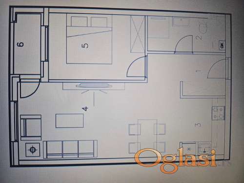 JEDNOIPOSOBAN STAN - RUMA - IZDAVANJE