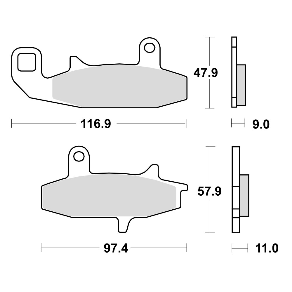 DISK PLOČICE ZA MOTOCIKLE TRW MCB598 ( ORGANIC )
