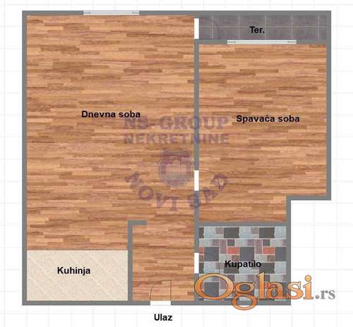 40m2 Dvosoban stan u izgradnji