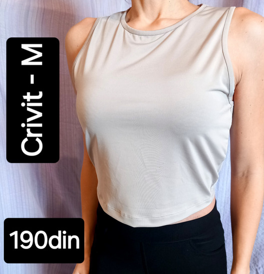 Crivit ženska majica crop krem M/38