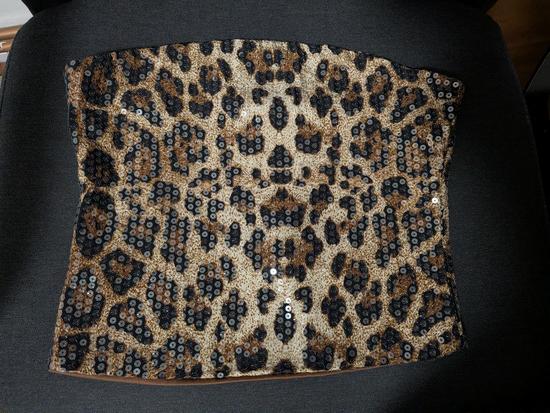 Leopard top korset