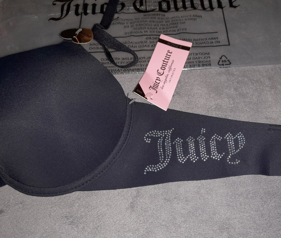 Juicy Couture crni logo cirkoni push up 80B NOVO%