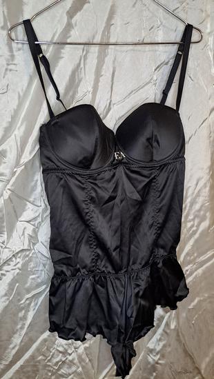 Emporio Armani - Black Satin Bustier Corset