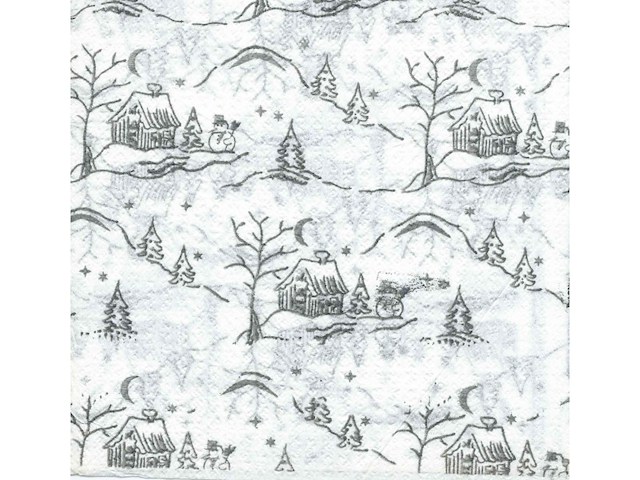 Salveta POV62K6_44 - 33x33cm Zimski pejzaž Sneško Stara