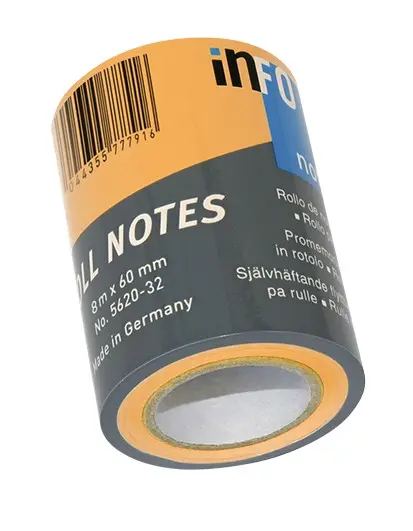 Info roll refil 60 mm x 8 m, brilliant colours narandžasta Info Notes