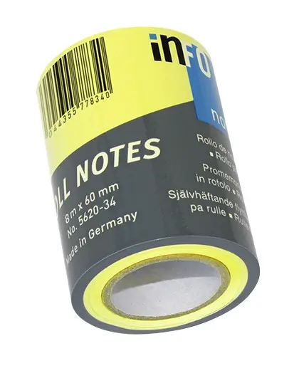 Info roll refil 60 mm x 8 m, brilliant colours žuta Info Notes