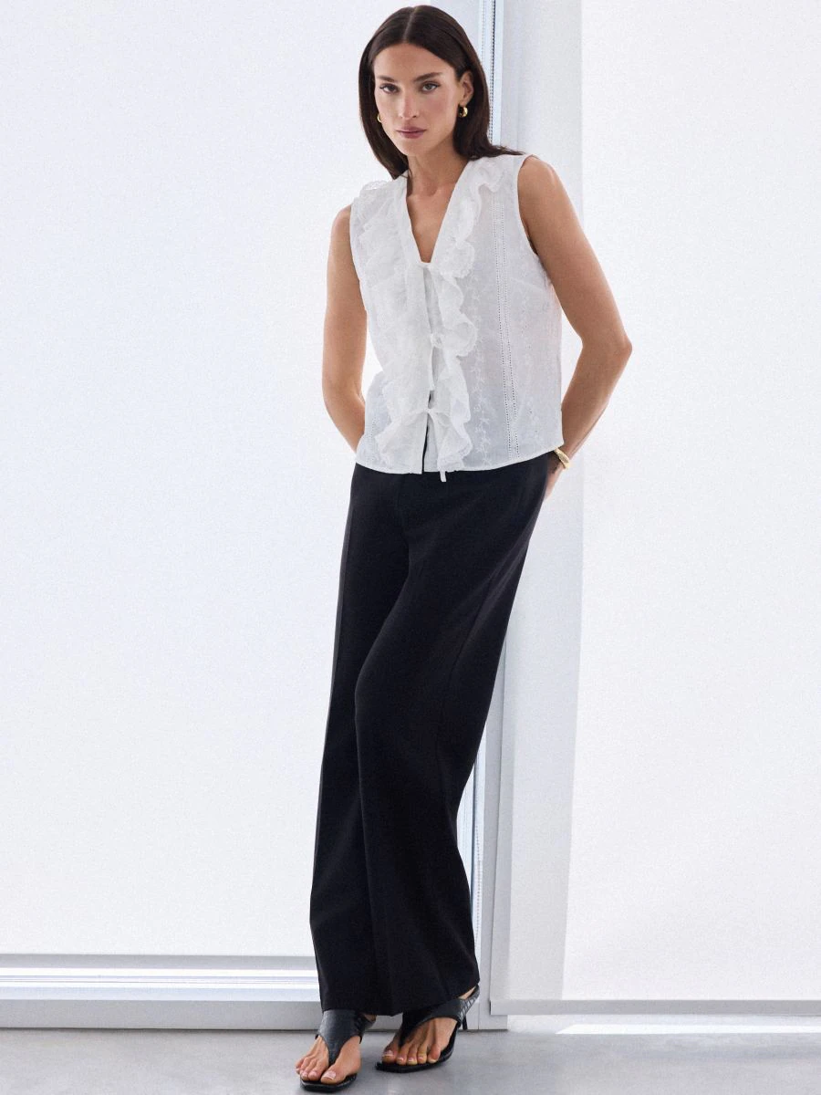 Wide leg pantalone