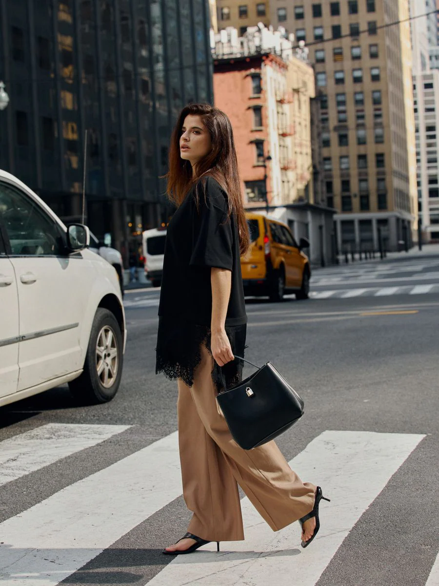 Wide leg pantalone