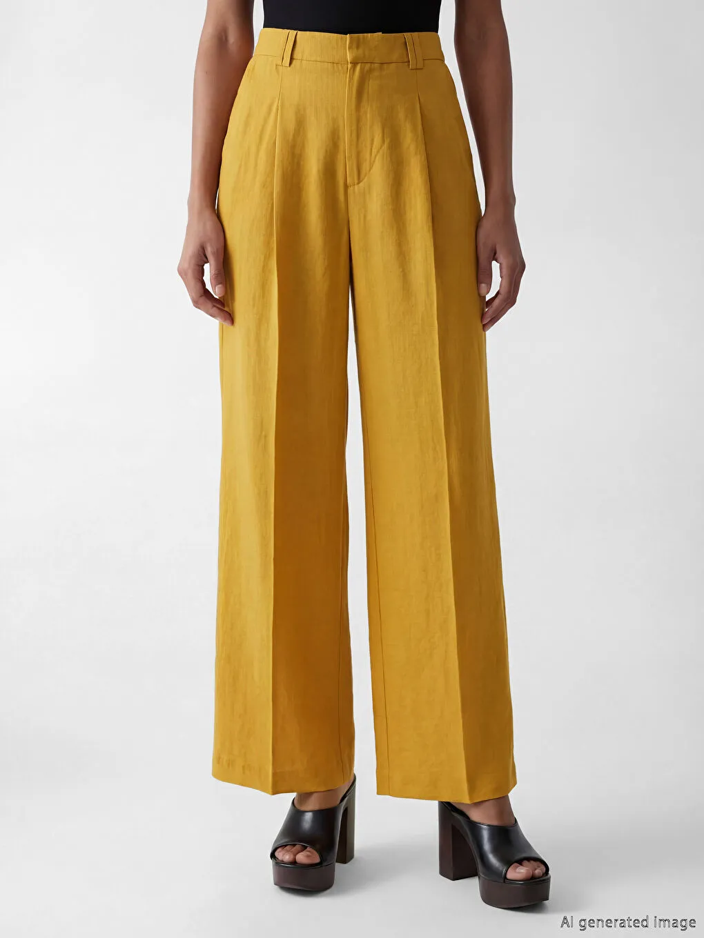 LCWAIKIKI Classic Žuta Pantalone Žena