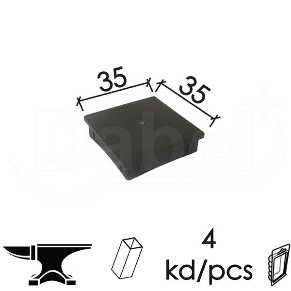 Čep za bravarsku kutiju ČP21 Crna 35x35mm (4kom) DBP1