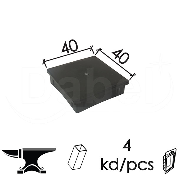 Čep za bravarsku kutiju ČP21 Crna 40x40mm (4kom) DBP1