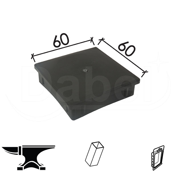 Čep za bravarsku kutiju ČP21 Crna 60x60mm DBP1