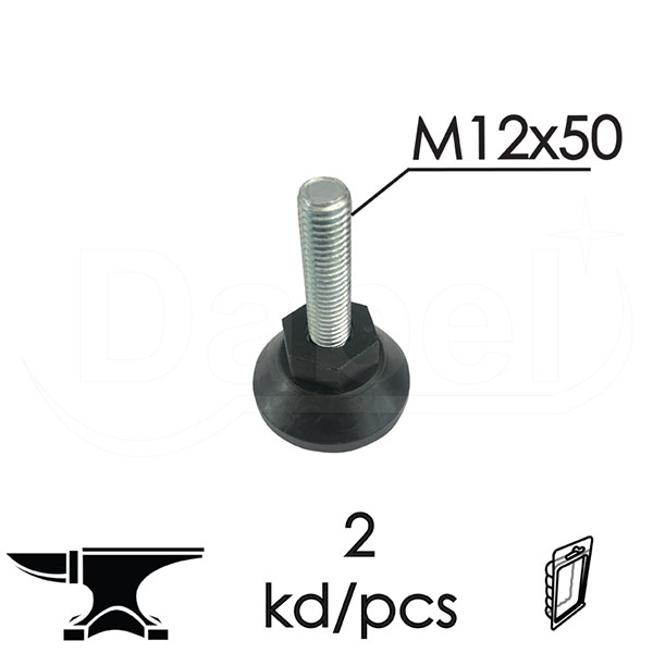 Nivelacijska stopica NS01 Crna Mx12x50mm (2kom) DP1