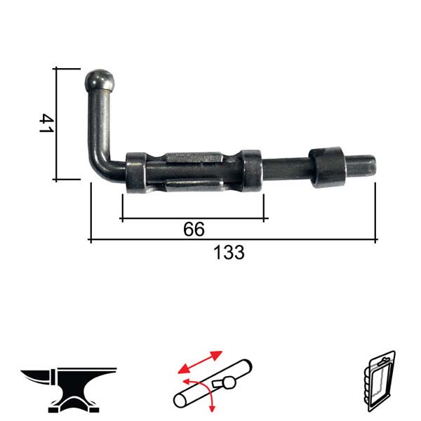 Reza za metalna vrata 603 Ne 133x66x41mm DBP2