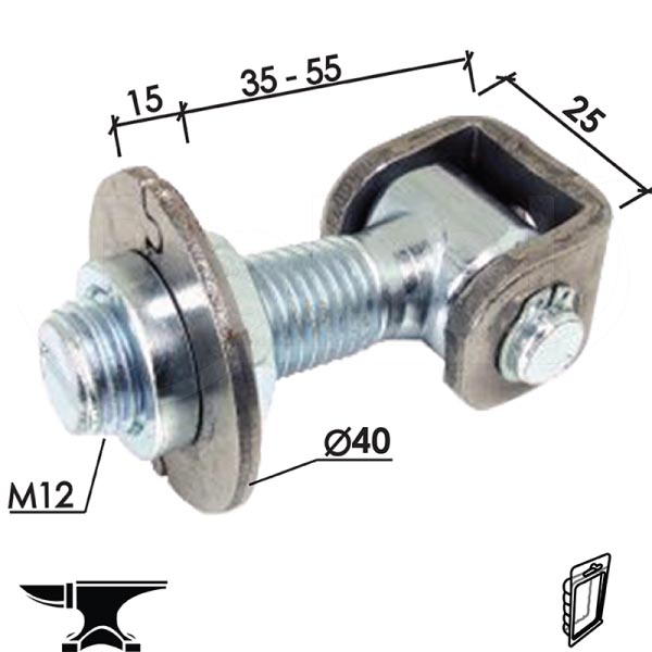 Šarka za varenje podesiva SP35 ZnB M12 DBP1