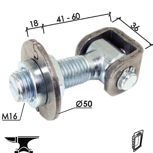 Šarka za varenje podesiva SP35 ZnB M16 DBP1