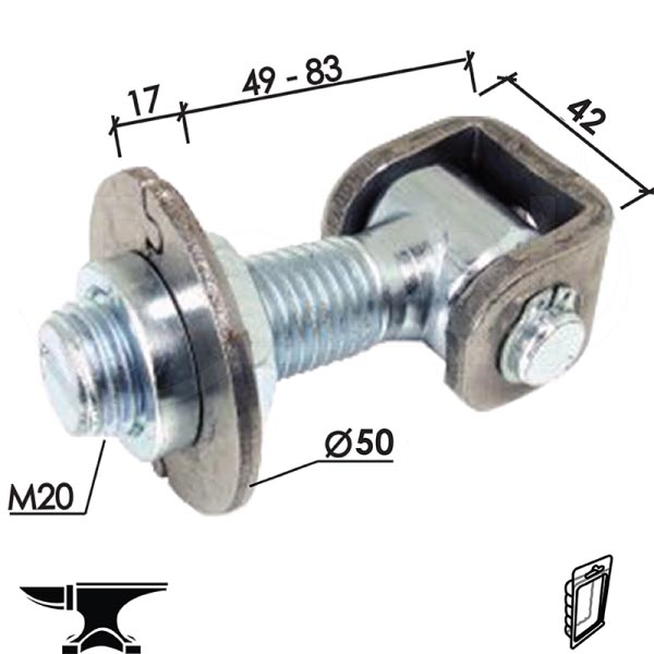 Šarka za varenje podesiva SP35 ZnB M20 DBP1