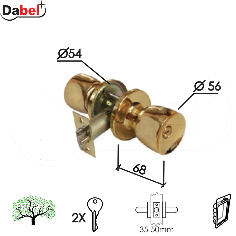 Brava sa rozetom kugla kugla B501B kugla-kugla sa bravom i cilindrom