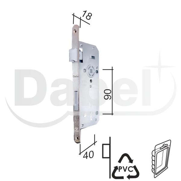 Brava za drvena vrata SOFT ZnB 40/90/18/9/6 PVC jezičak DBP1