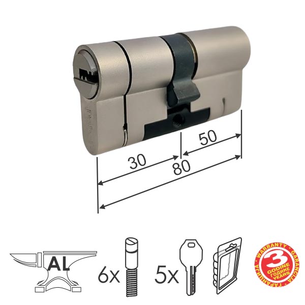 Cilindar kodirani CL2080 SS 80mm(30-50) DBP2