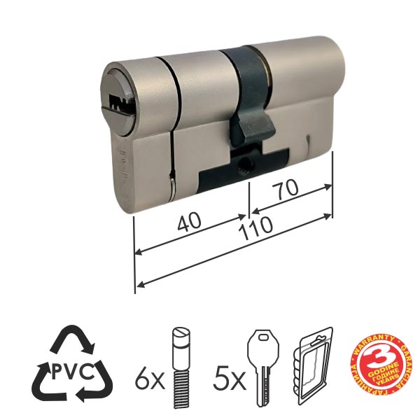 Cilindar kodirani CL2080 SS x110mm(40-70) DBP2