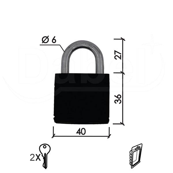 Katanac KA2040 Cm 40×36/27/fi6mm 2K DBP1