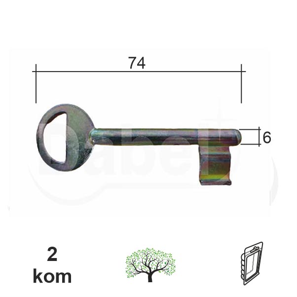 Ključ za sobnu bravu B2005