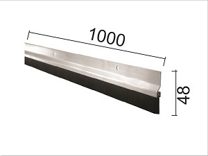 Lajsna diht za vrata ČT 1 Silver 49x1000mm OPD