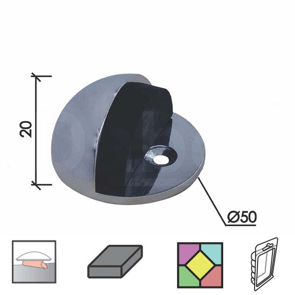 Odbojnik podni za vrata OD407 Hr fi50x20mm montaža lepak DBP1