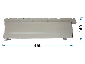 Noga za policu N14 -2kom M8x60 štelujuči šine (tip polica N)