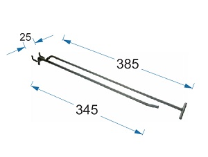 Nosač cene N1 držač cene,(perf 25mm tip polica N)