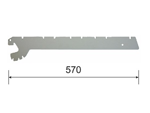 Nosač police N17 -3H table više uglova (tip N) boja RAL9001
