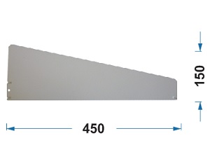 Pregrada za policu N13 (tip N) boja RAL9001