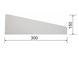 Pregrada za policu N13 (tip N) boja RAL9001