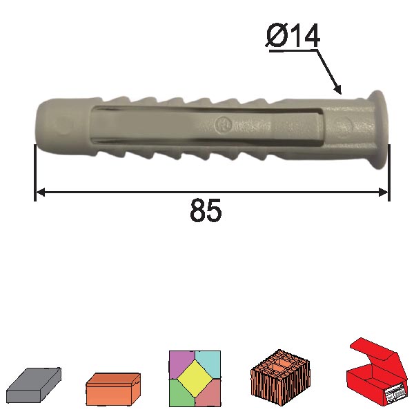 Tipl H Siva fi x14x85mm
