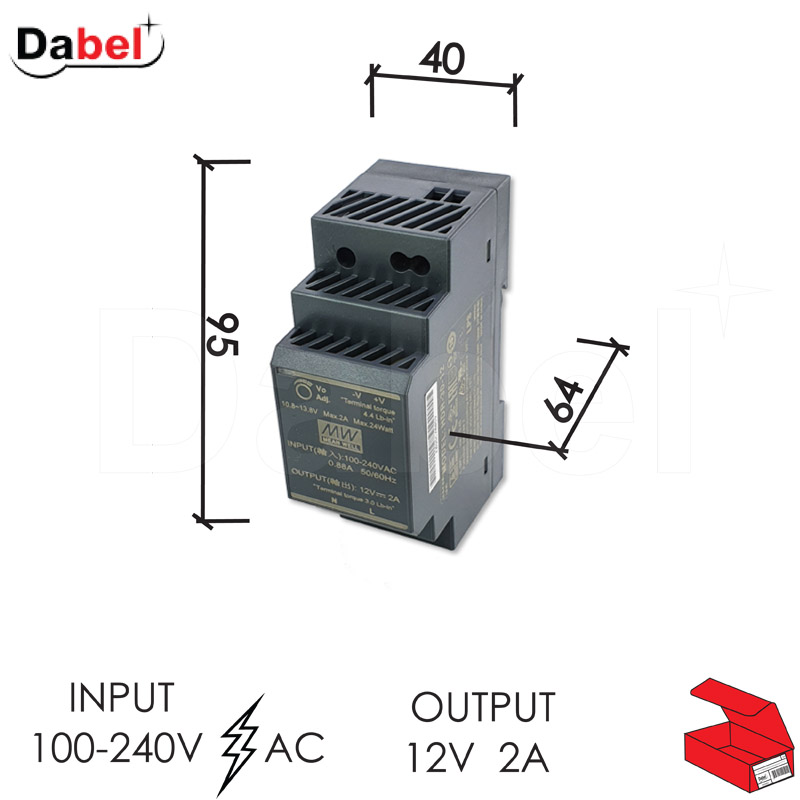 El. sklop za interfon Crna za napajanje 13,5V