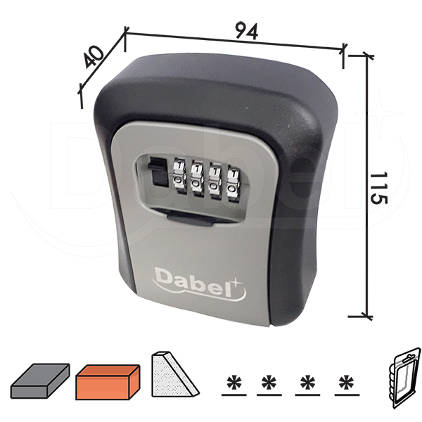 Sef za ključeve MINI Siva 95x115x40mm DBP2