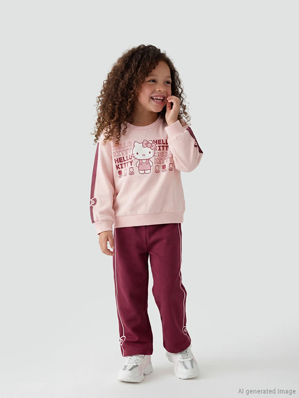 LCW Kids Hello Kitty Štampani Komplet Dukserice I Trenerke Za Devojčice