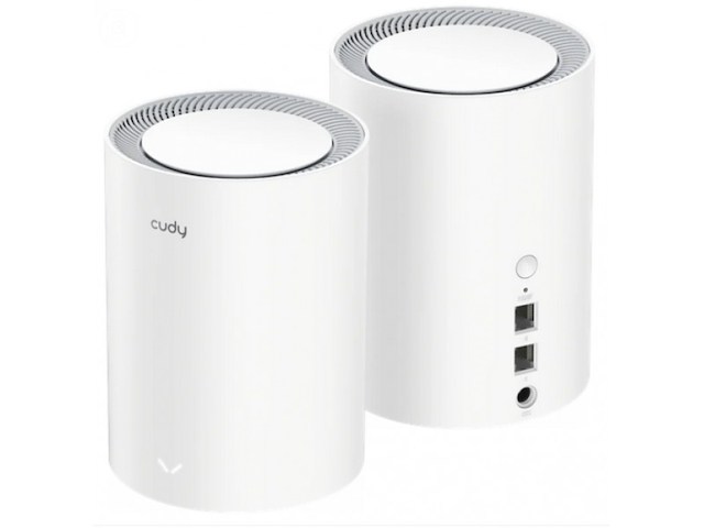 Cudy M3000 2-Pack,AX3000 2.5G Mesh Wi-Fi 6 System White,4-Stream Dual-Band, 2402 Mbps + 574 Mbps