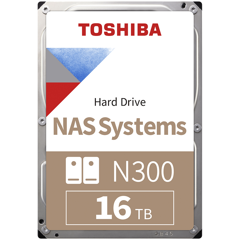 HDD NAS TOSHIBA N300 16TB CMR, 3.5'', 512MB, 7200RPM, SATA, TBW: 180