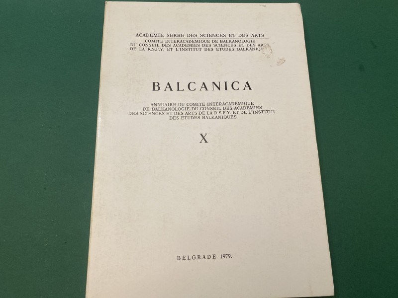 Srpska akademija nauka i umetnosti -BALCANICA X