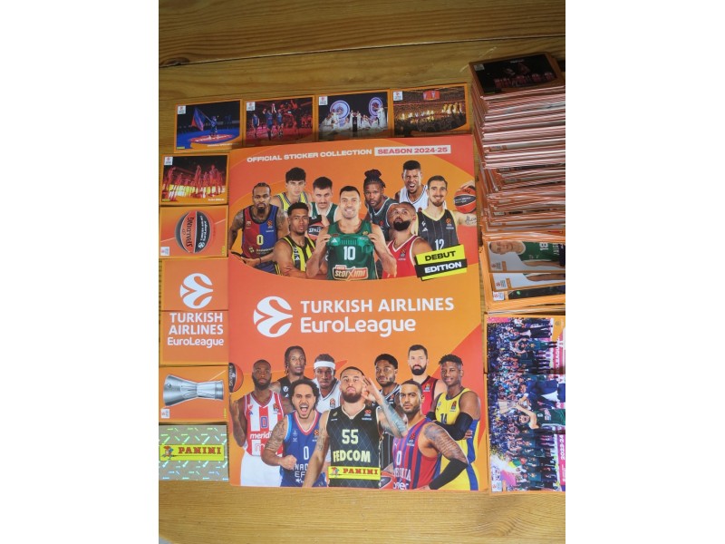 EUROLEAGUE 2024 25 KOMPLETAN SET SLIČICA I PRAZAN ALBUM