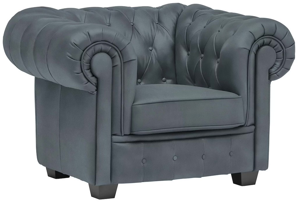 Landscape CHESTERFIELD FOTELJA 115/76,5/96 cm , sivo-plava