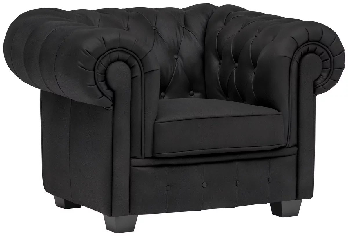 Landscape CHESTERFIELD FOTELJA 115/76,5/96 cm , crna