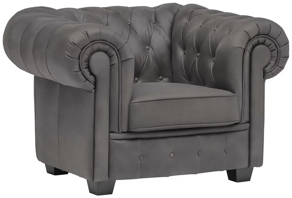 Landscape CHESTERFIELD FOTELJA 115/76,5/96 cm , siva