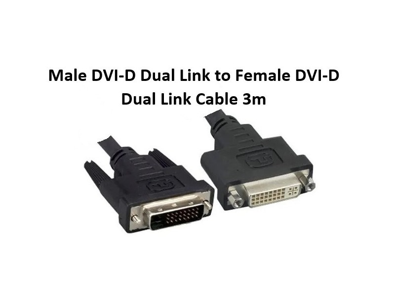 DVI-D (24+1) Dual link produžni kabl 3 m NOV