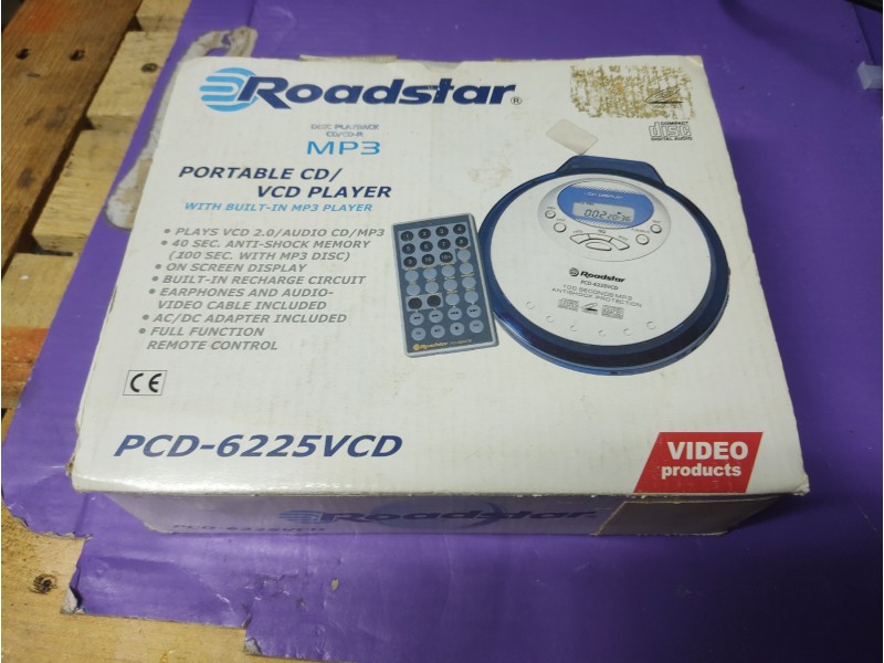 MP3, audio CD i Video diskmen ROADSTAR
